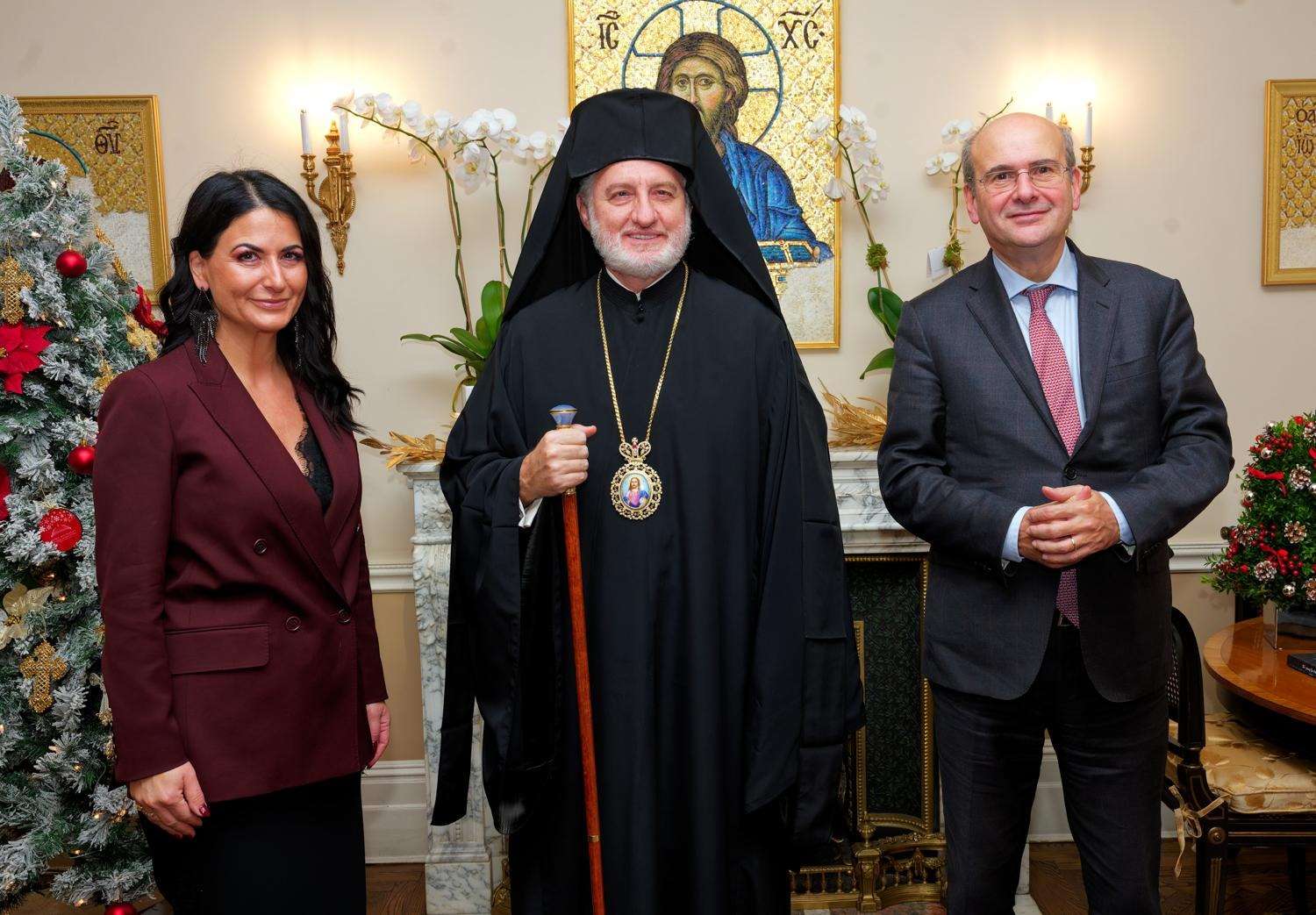 Abp. Elpidophoros welcomes Deputy Prime Minister Kostis Hatzidakis to ...